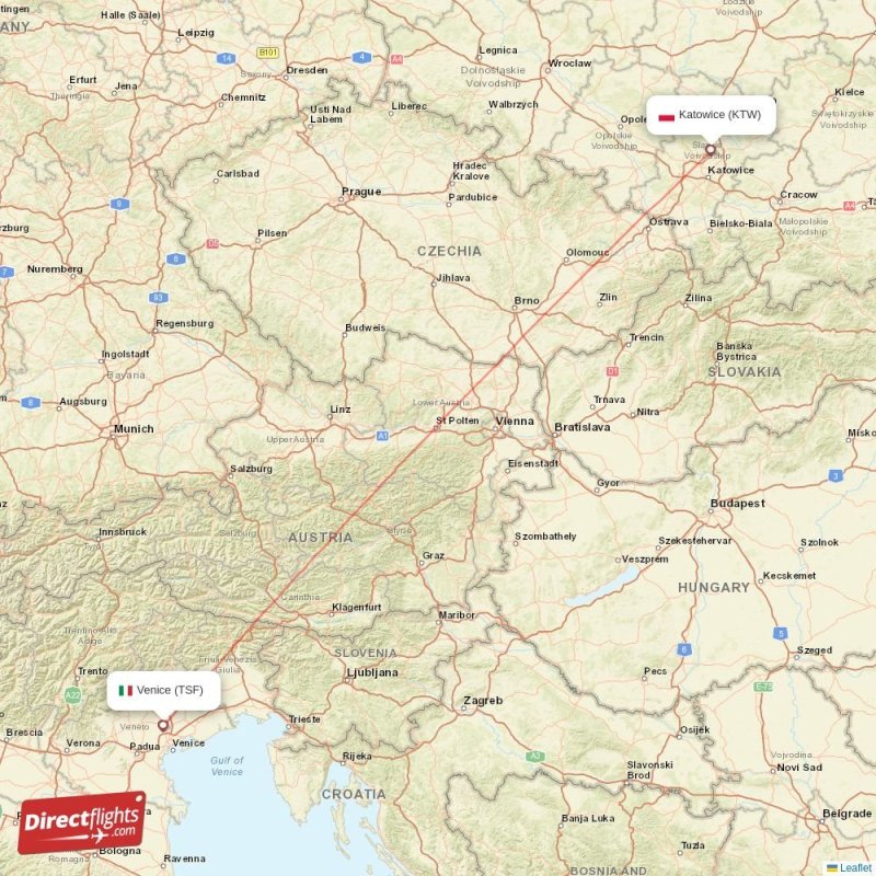 Direct flights from Katowice to Venice, KTW to TSF non-stop ...