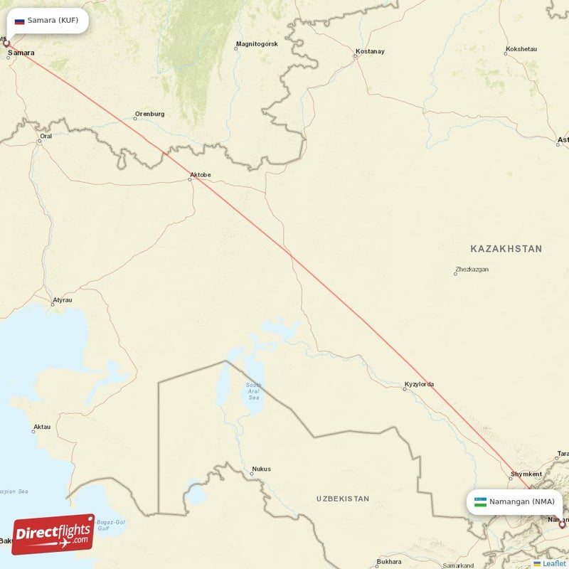 Direct flights from Samara to Namangan, KUF to NMA non-stop ...