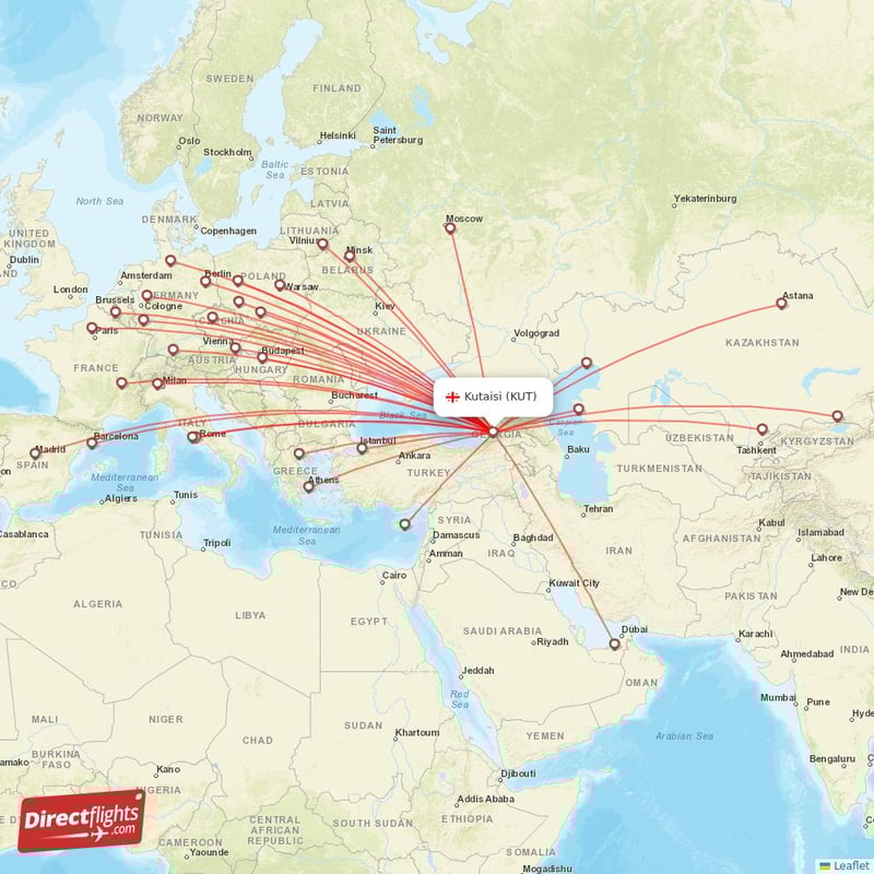 Direct flights from Kutaisi - 30 destinations - KUT, Georgia - Directflights.com