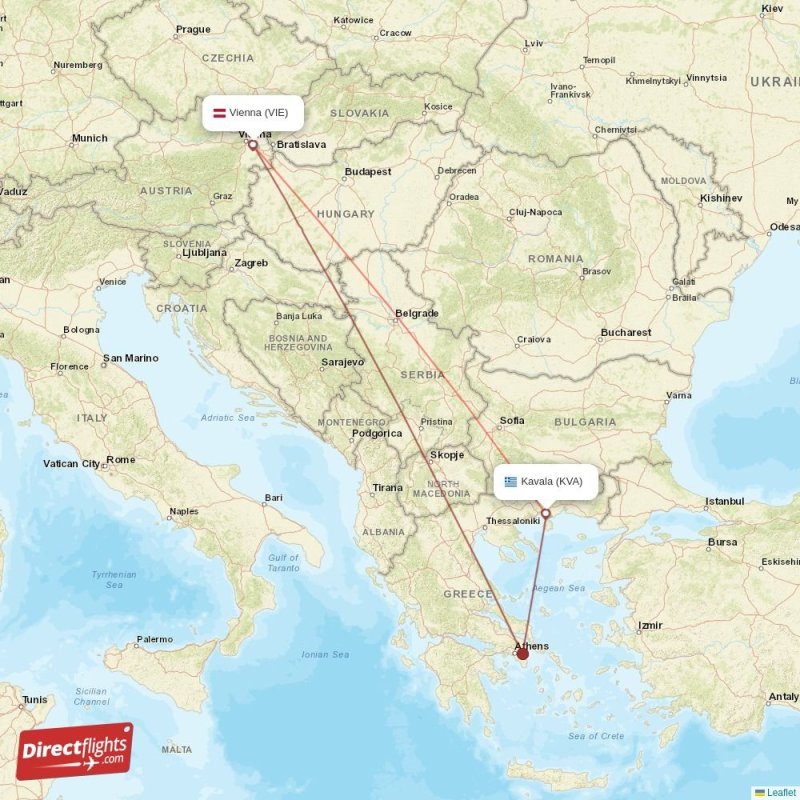 Direct flights from Kavala to Vienna, KVA to VIE non-stop ...