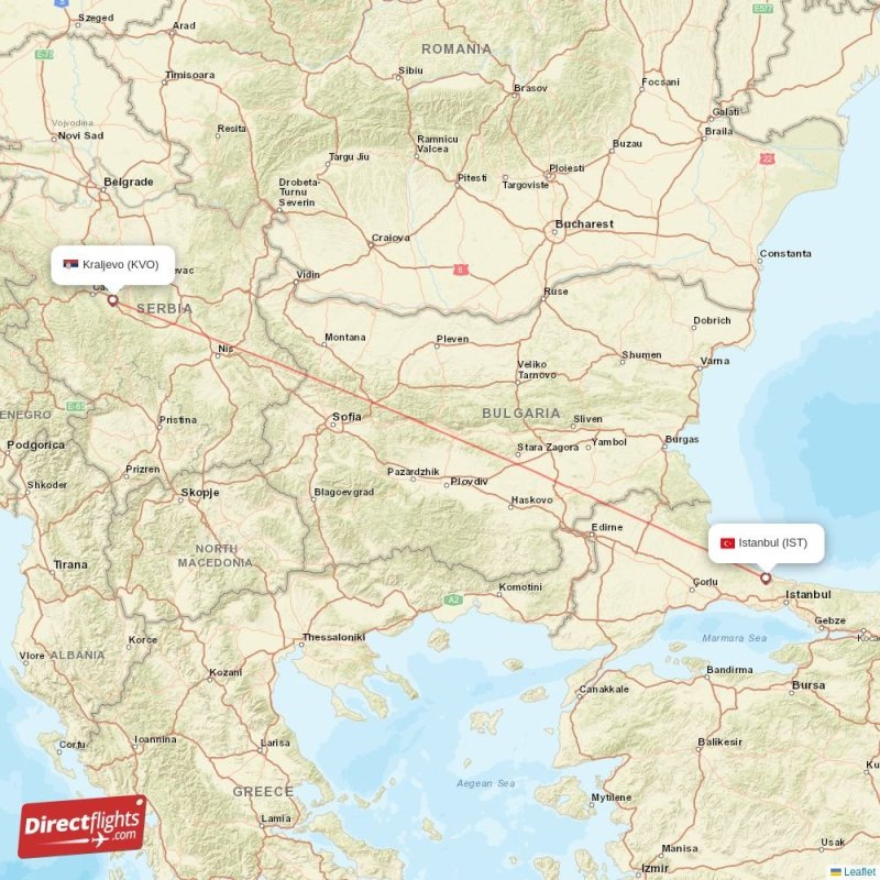 Direct flights from Kraljevo to Istanbul, KVO to IST non-stop ...