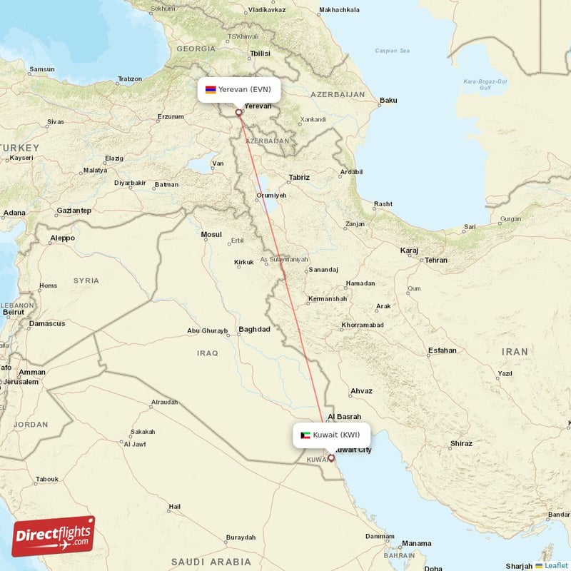 Direct flights from Yerevan to Kuwait, EVN to KWI non-stop ...