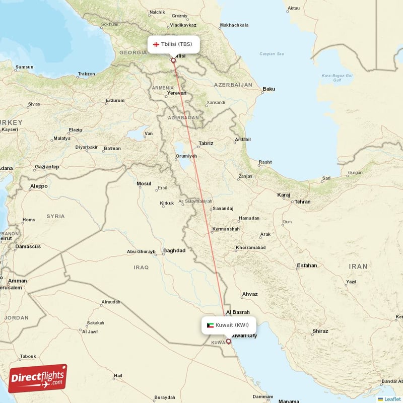 Direct flights from Kuwait to Tbilisi, KWI to TBS non-stop ...