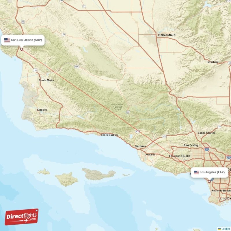 Direct flights from Los Angeles to San Luis Obispo, LAX to SBP non-stop ...