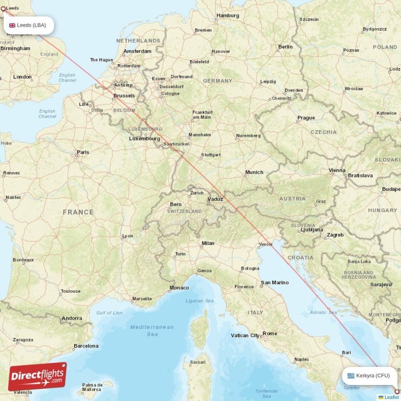 Direct flights from Leeds to Kerkyra, LBA to CFU non-stop ...