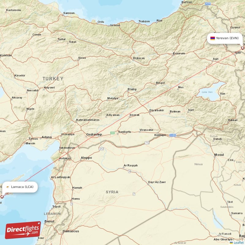 Direct flights from Larnaca to Yerevan, LCA to EVN non-stop ...