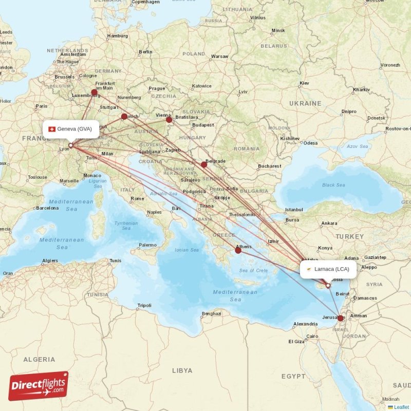 Direct flights from Larnaca to Geneva, LCA to GVA non-stop ...