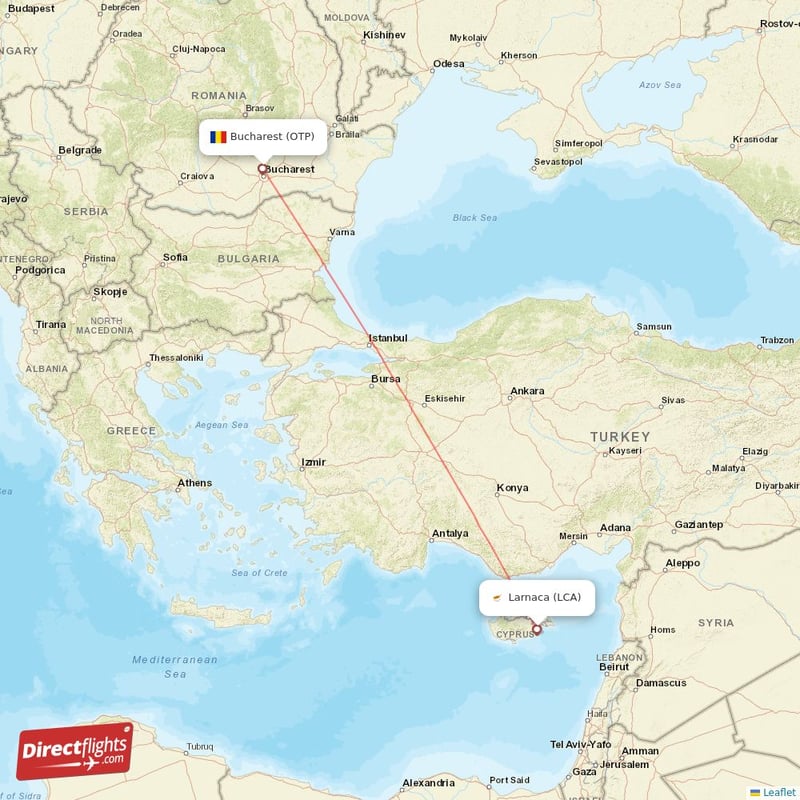 Direct flights from Larnaca to Bucharest, LCA to OTP non-stop - Directflights.com