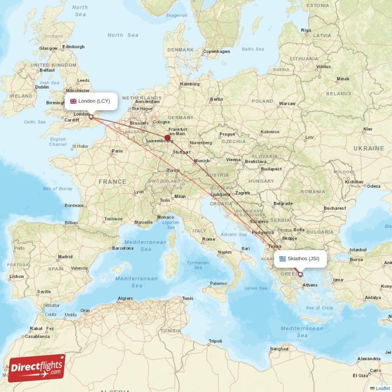Direct flights from London to Skiathos (LCY-JSI) - Directflights.com