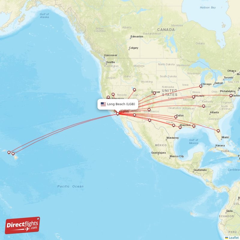 Direct flights to Long Beach - LGB, USA - Directflights.com