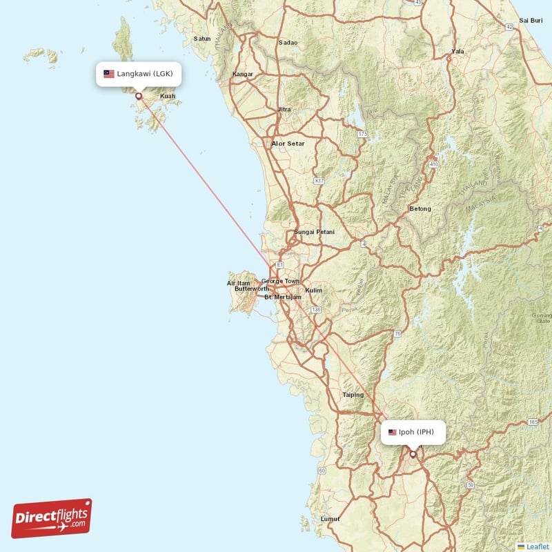 Direct flights from Langkawi to Ipoh, LGK to IPH non-stop ...