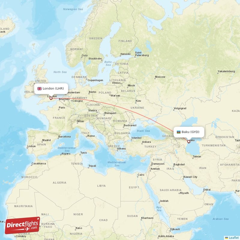 Direct flights from London to Baku, LHR to GYD non-stop - Directflights.com