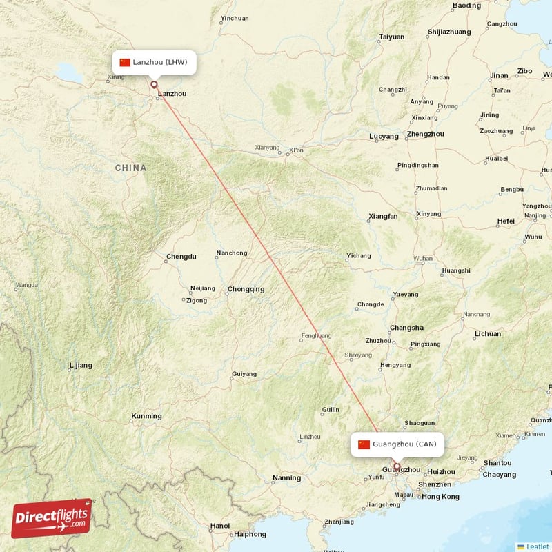Direct flights from Lanzhou to Guangzhou, LHW to CAN non-stop ...