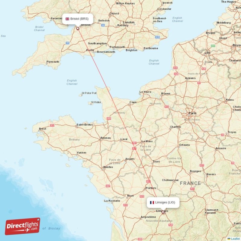 Direct flights from Limoges to Bristol, LIG to BRS non-stop ...