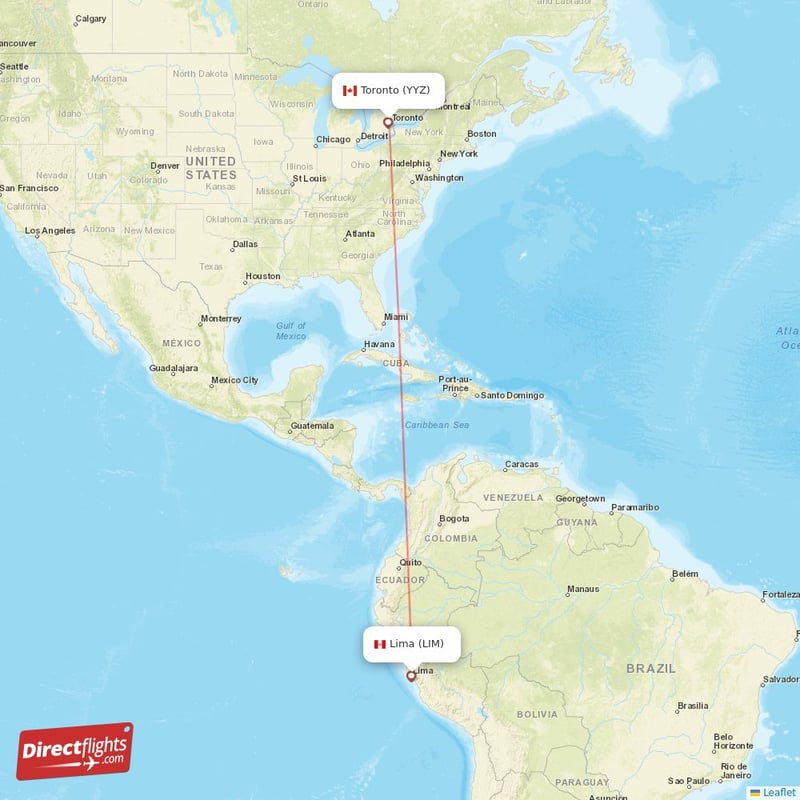 Direct flights from Lima to Toronto, LIM to YYZ non-stop ...