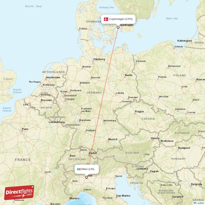 Direct flights from Milan to Copenhagen, LIN to CPH non-stop ...