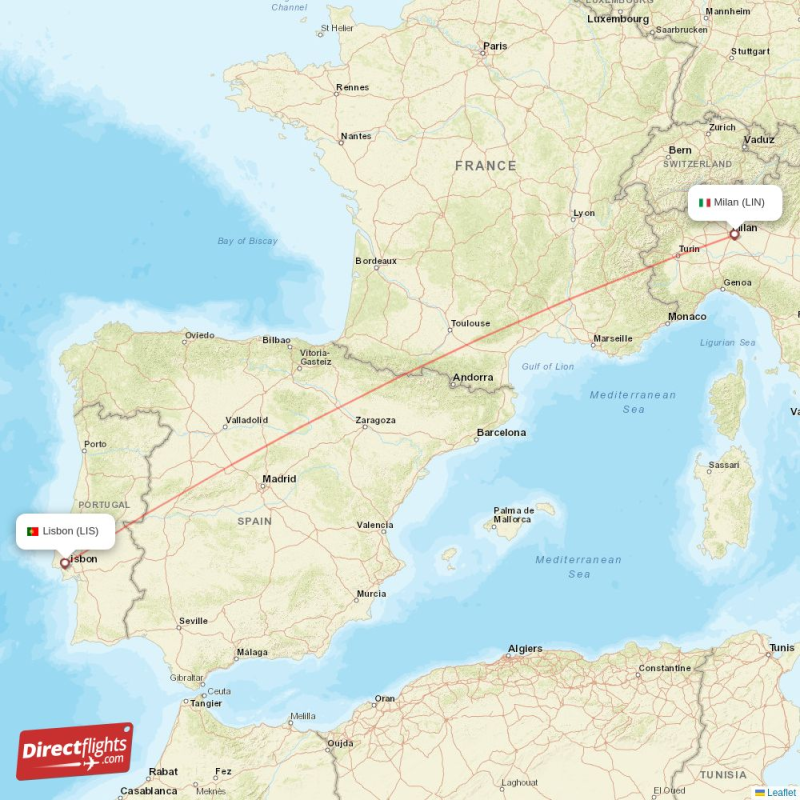 Direct flights from Milan to Lisbon, LIN to LIS non-stop ...