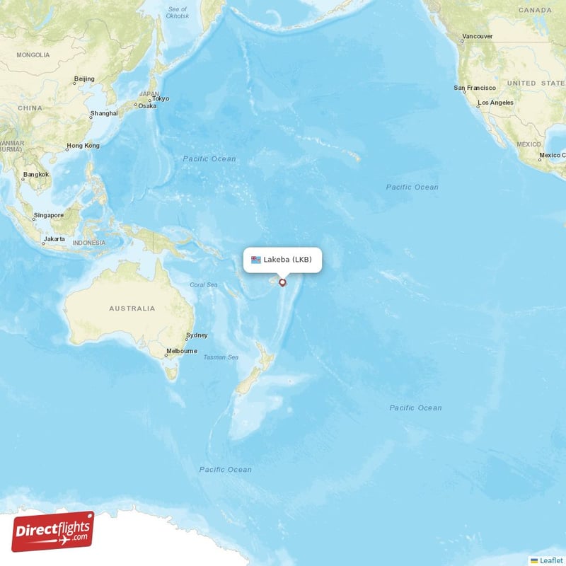 Direct flights to Lakeba - LKB, Fiji - Directflights.com