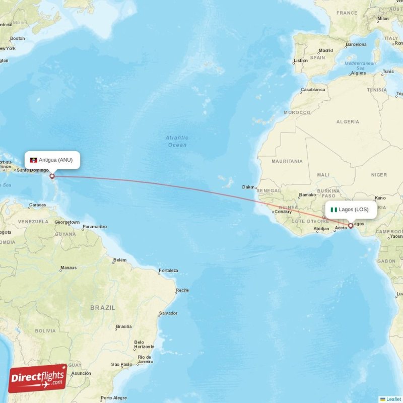 Direct flights from Lagos to Antigua, LOS to ANU non-stop ...
