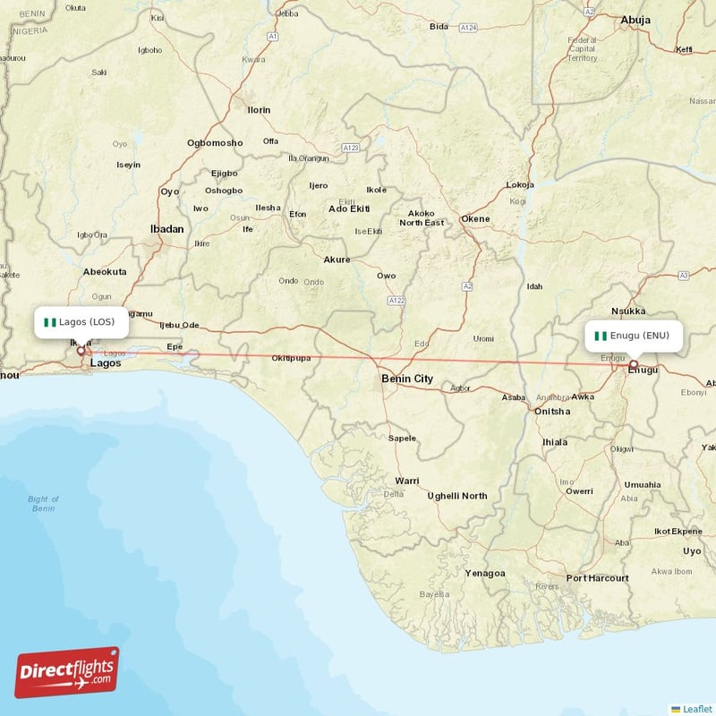 Direct flights from Lagos to Enugu, LOS to ENU non-stop - Directflights.com