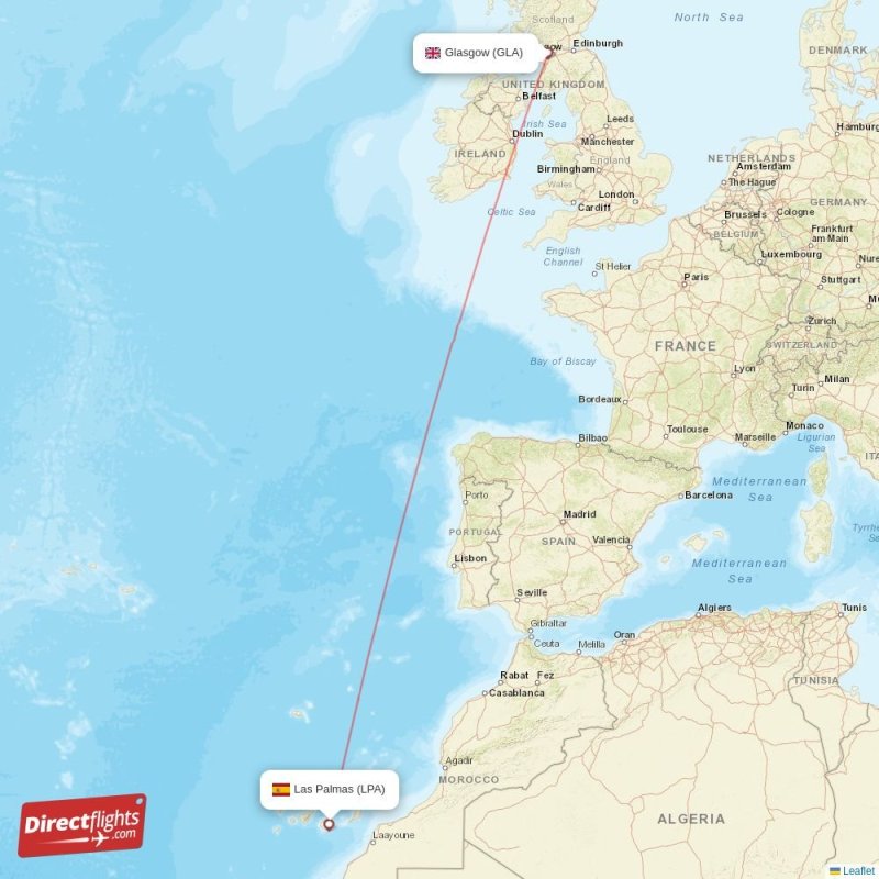 Direct flights from Las Palmas to Glasgow, LPA to GLA non-stop ...