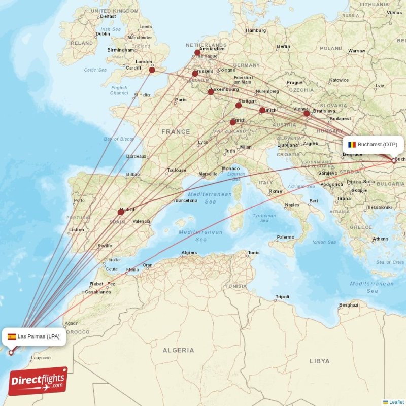 Direct flights from Las Palmas to Bucharest, LPA to OTP non-stop ...