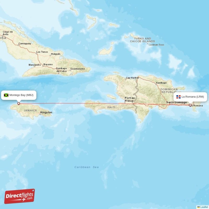 Direct flights from La Romana to Montego Bay, LRM to MBJ non-stop ...