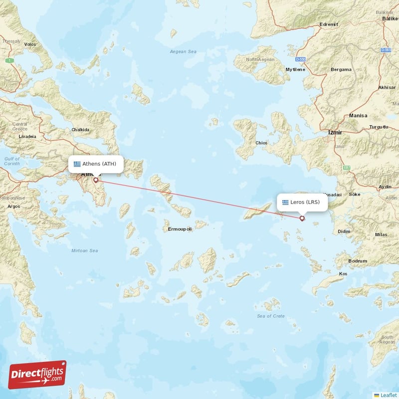 Direct flights from Leros to Athens, LRS to ATH non-stop - Directflights.com