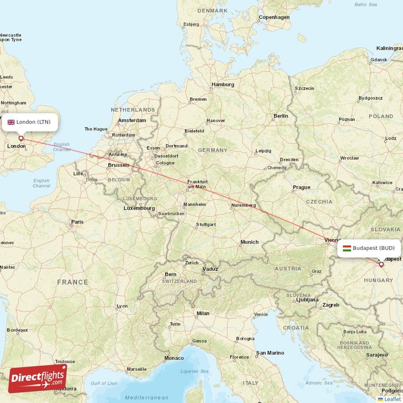Direct flights from London to Budapest, LTN to BUD non-stop - Directflights.com