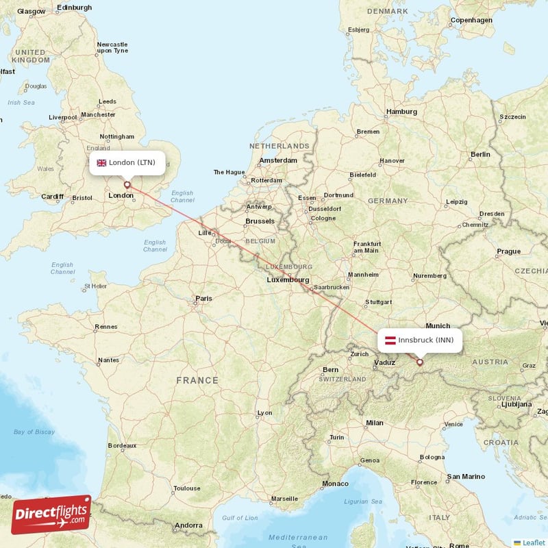 Direct flights from London to Innsbruck, LTN to INN non-stop ...