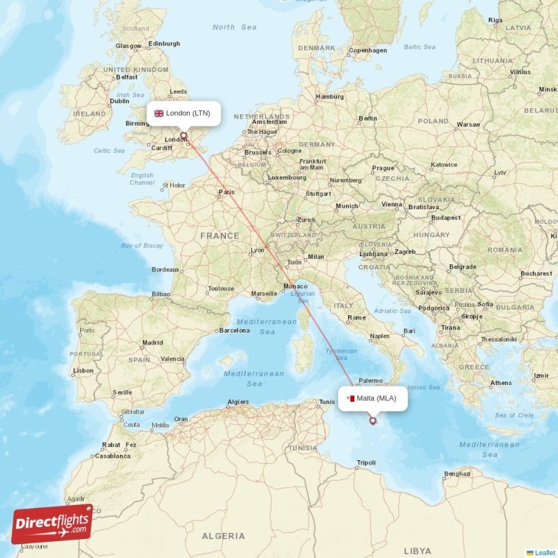 Direct flights from London to Malta, LTN to MLA non-stop ...