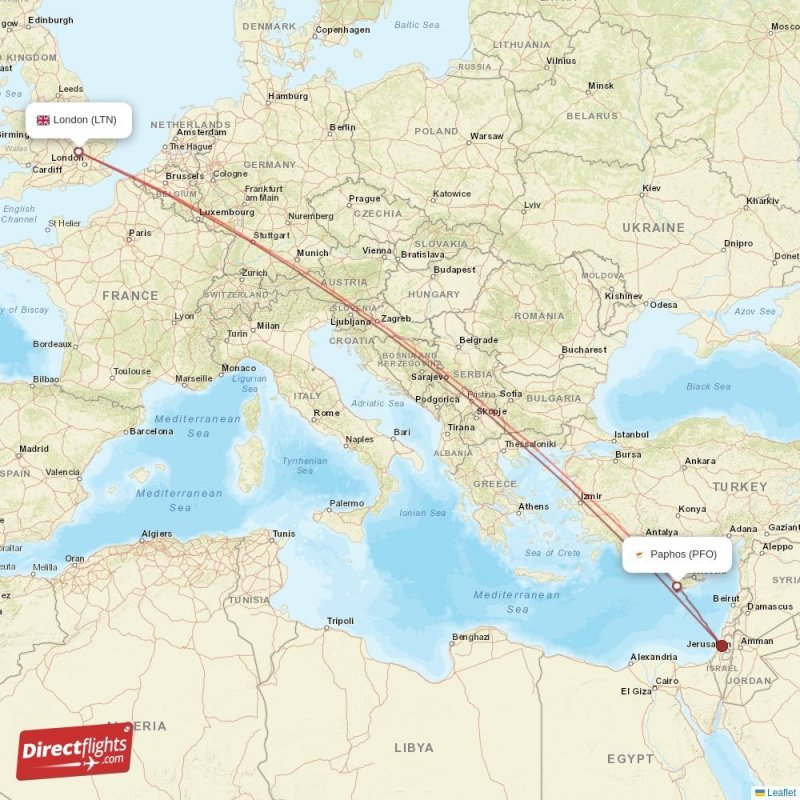 Direct flights from London to Paphos, LTN to PFO non-stop ...