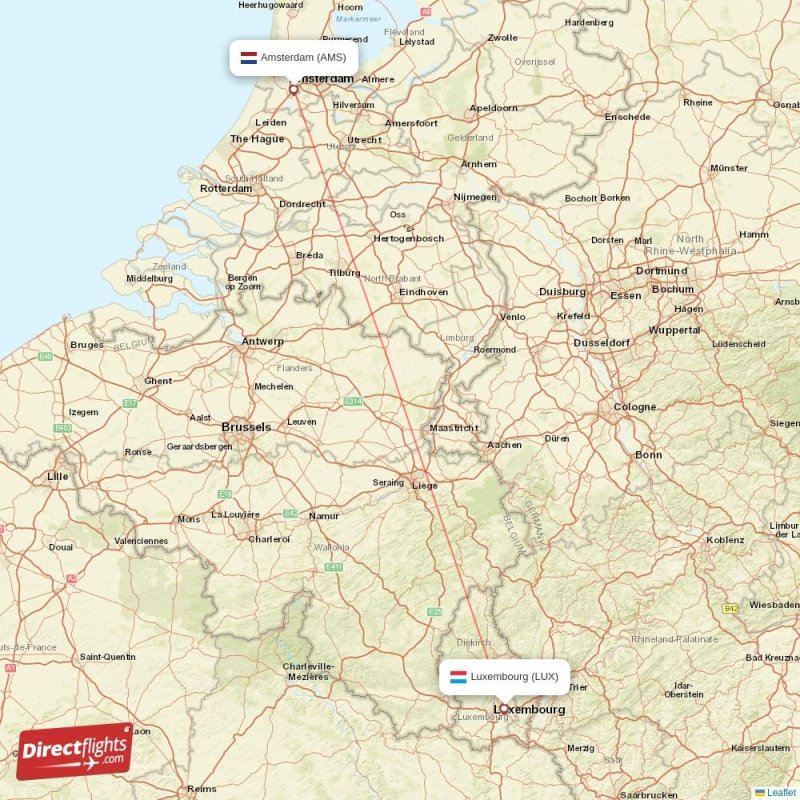 Direct flights from Luxembourg to Amsterdam, LUX to AMS non-stop ...