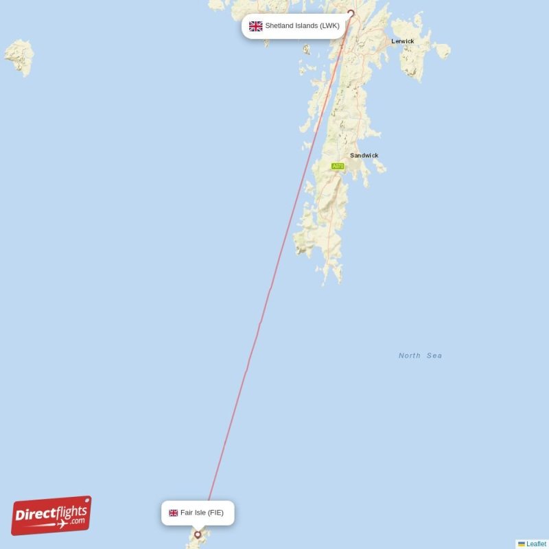 Direct flights from Shetland Islands to Fair Isle (LWK-FIE ...