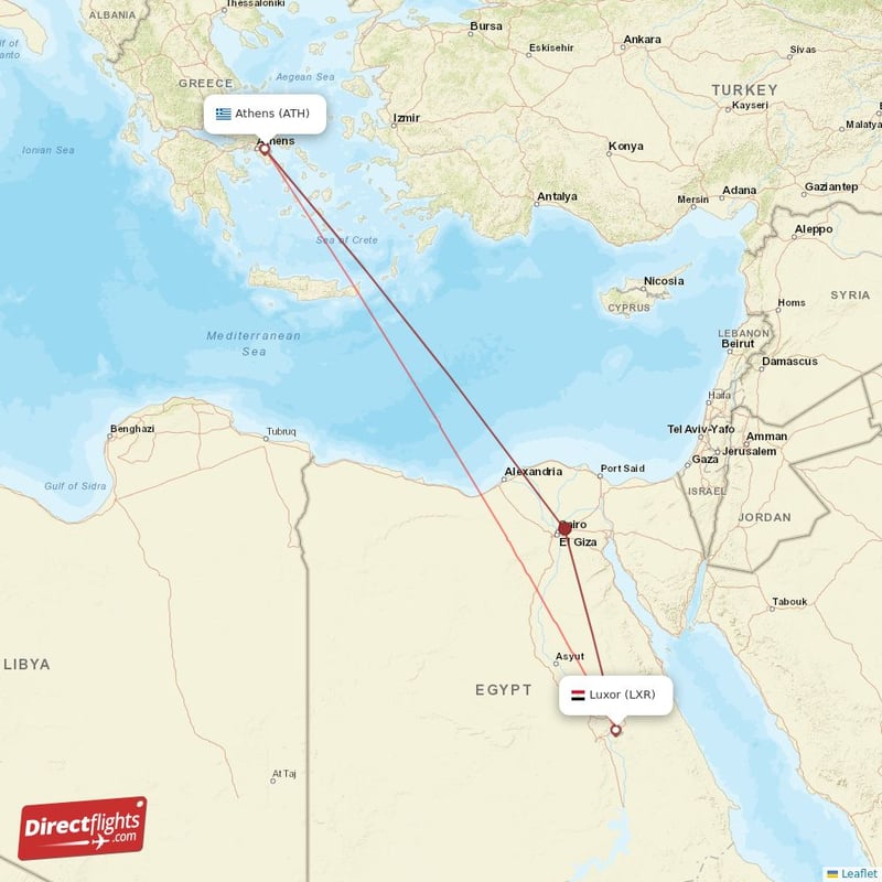 Direct flights from Luxor to Athens, LXR to ATH non-stop - Directflights.com