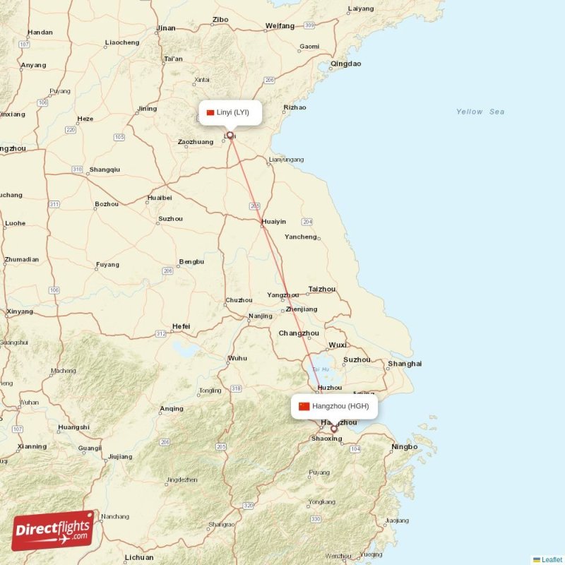 Direct flights from Linyi to Hangzhou, LYI to HGH non-stop ...