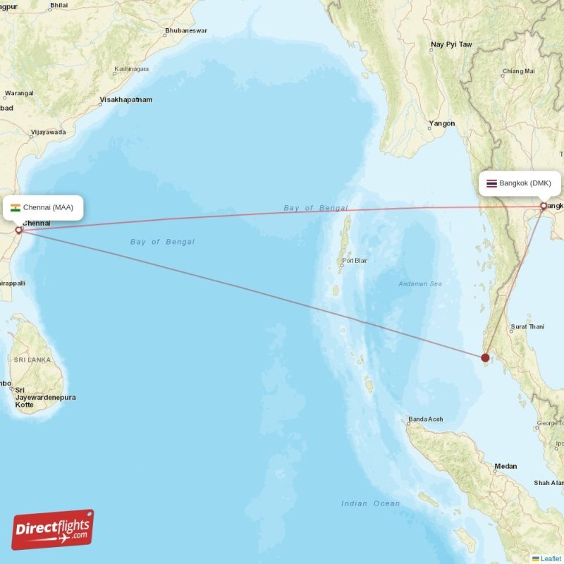 Direct flights from Chennai to Bangkok, MAA to DMK non-stop ...