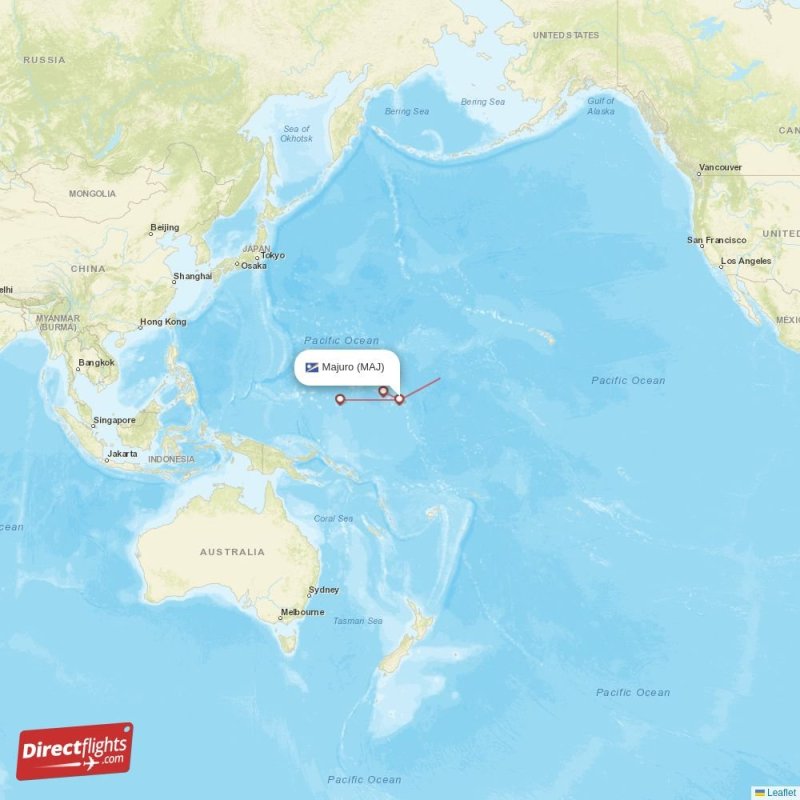 Direct flights to Majuro - MAJ, Marshall Islands - Directflights.com