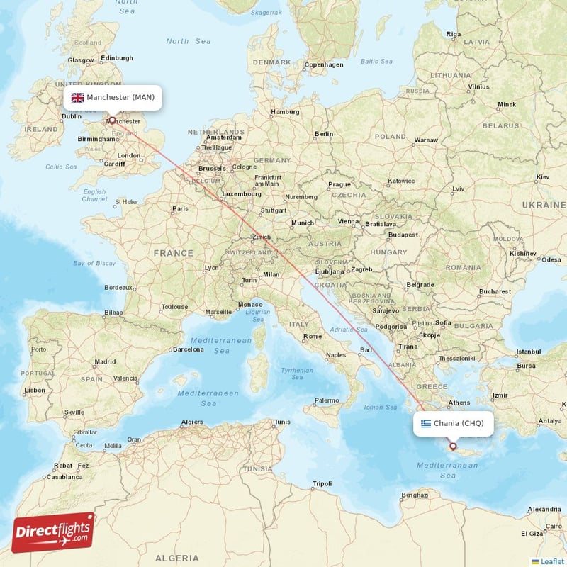 Direct flights from Manchester to Chania, MAN to CHQ non-stop - Directflights.com