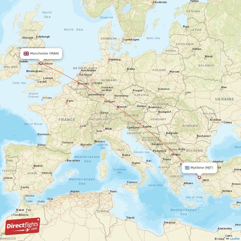 Direct flights from Manchester to Mytilene, MAN to MJT non-stop - Directflights.com