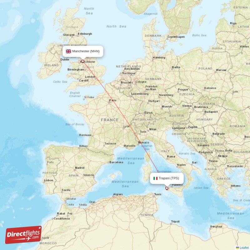 Direct flights from Manchester to Trapani, MAN to TPS non-stop ...