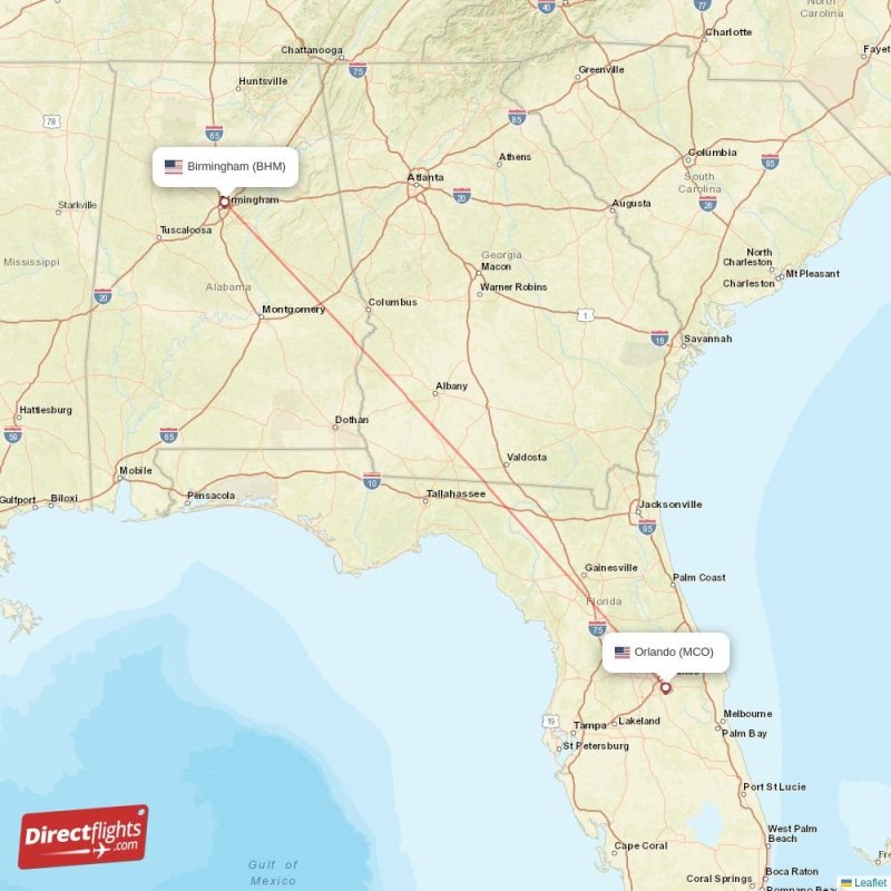 Direct flights from Orlando to Birmingham, MCO to BHM non-stop ...