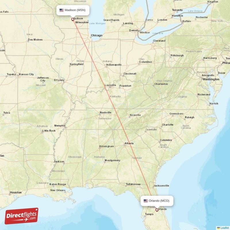 Direct flights from Orlando to Madison, MCO to MSN non-stop ...