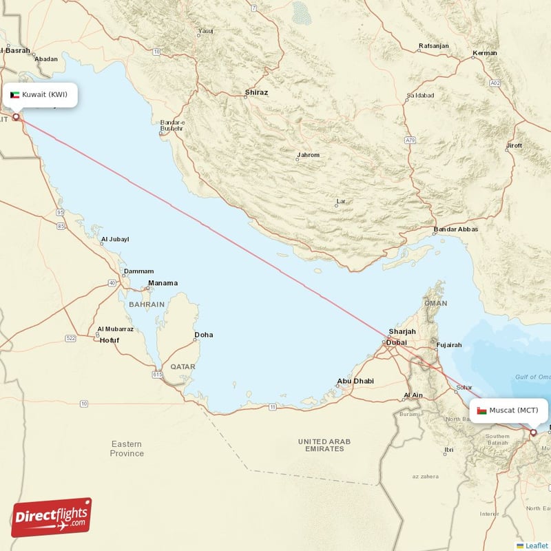 Direct flights from Muscat to Kuwait, MCT to KWI non-stop ...