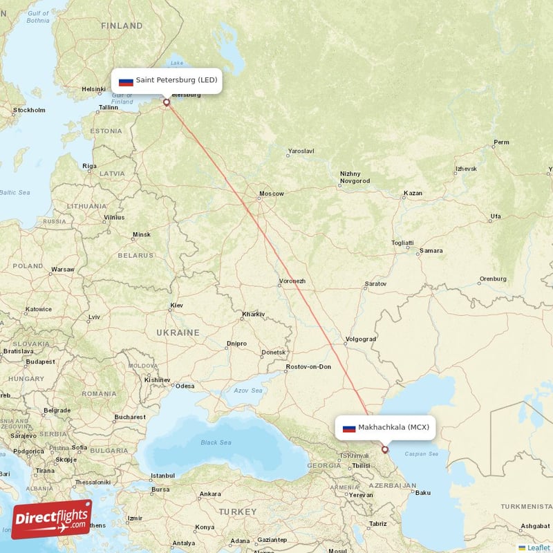 Direct flights from Makhachkala to Saint Petersburg, MCX to LED non ...