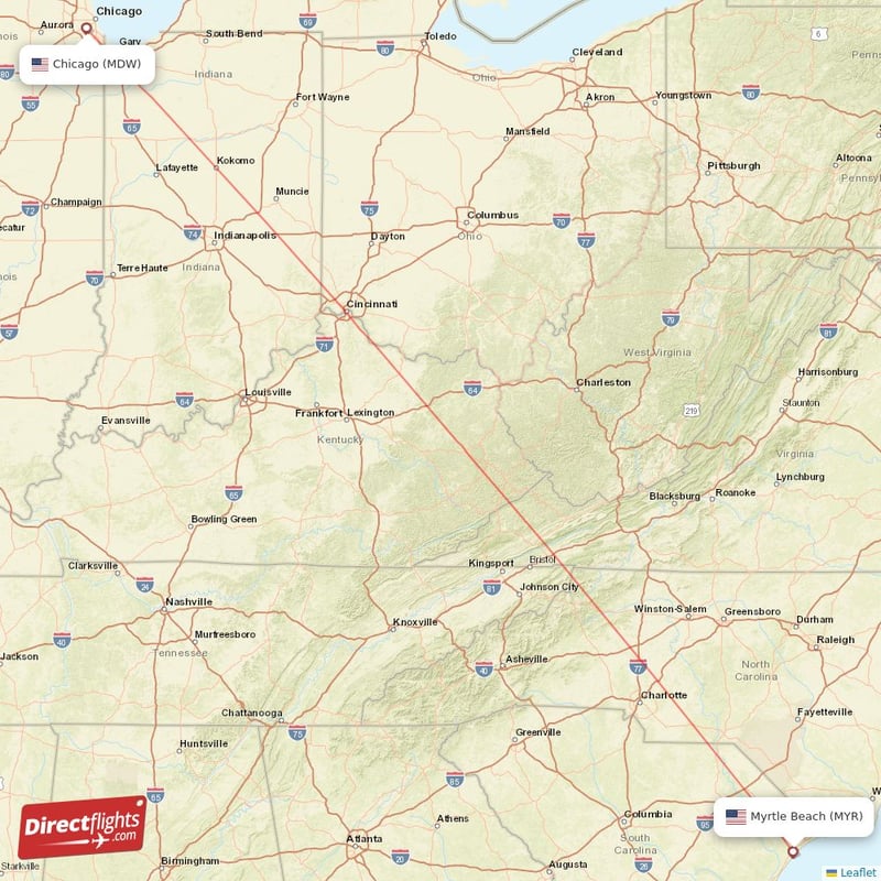 Direct flights from Chicago to Myrtle Beach, MDW to MYR non-stop ...