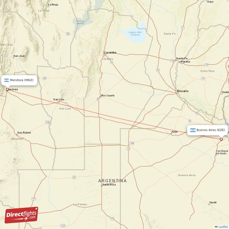 Direct flights from Mendoza to Buenos Aires, MDZ to EZE non-stop ...