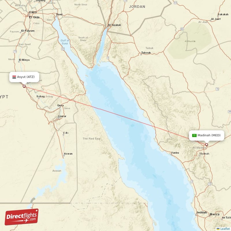 Direct flights from Madinah to Asyut, MED to ATZ non-stop ...