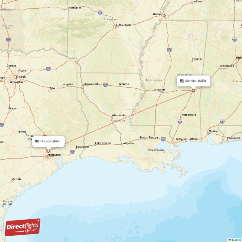 Direct flights from Meridian - 1 destinations - MEI, USA ...