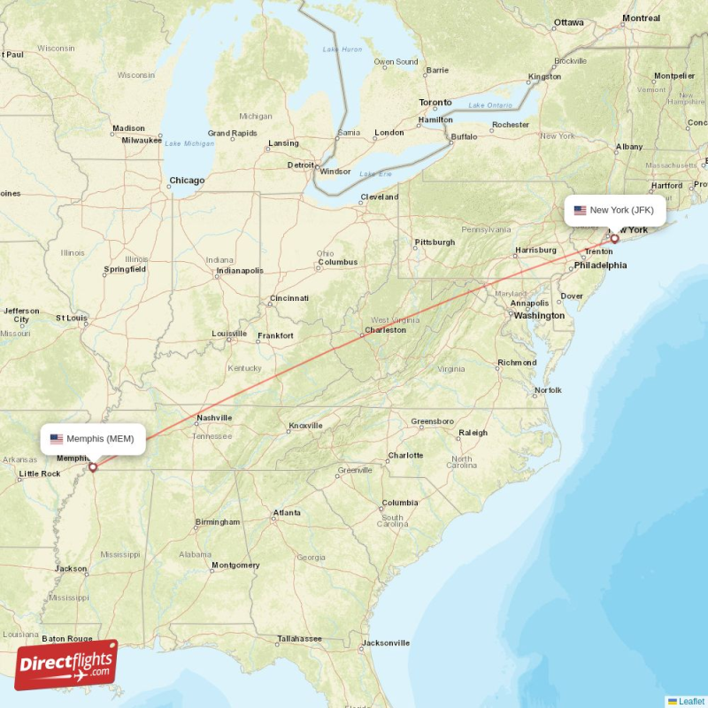 Direct flights from Memphis to New York, MEM to JFK non-stop ...